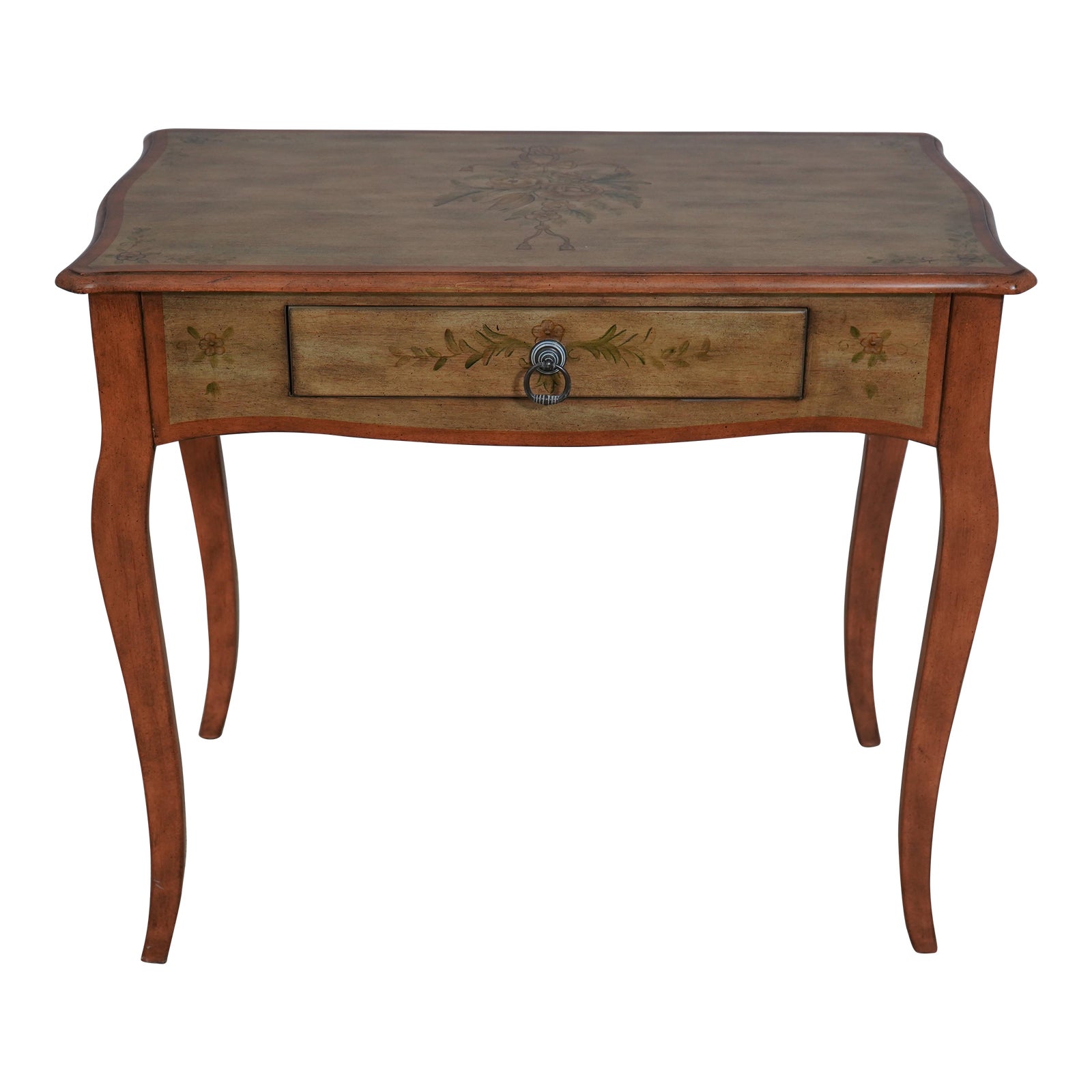Venetian Paint Decorated Dressing Table or Vanity | Chairish