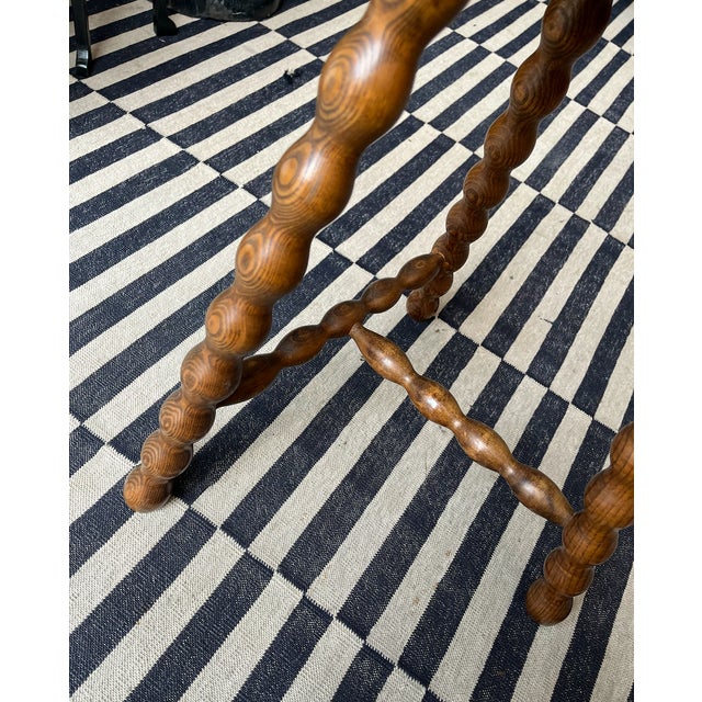 Mid 20th Century French Bobbin Turned Milking Stool | Chairish