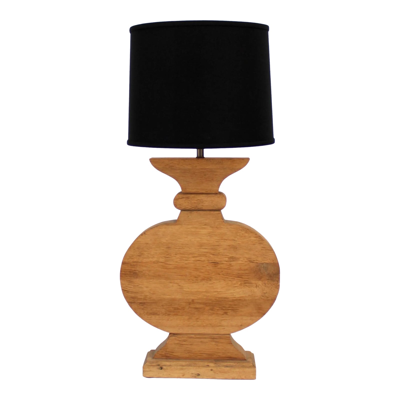 French Oak Monumental Architectural Table Lamp in Taste of Moreux ...