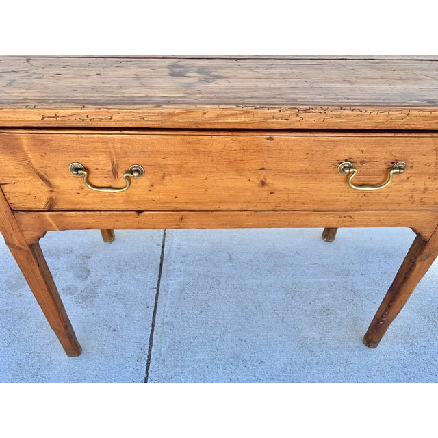 Late 19th Century English Pine Side Table | Chairish