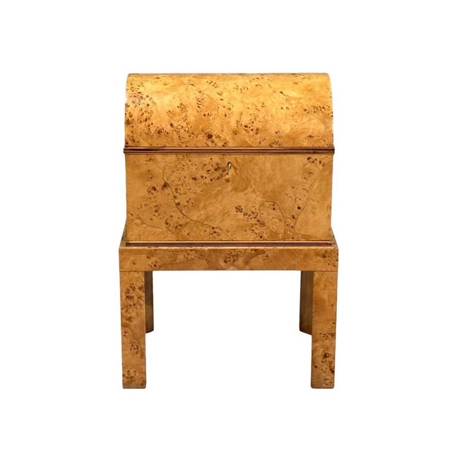 Italian Olive Burlwood Trunk on Base, 1970 | Chairish