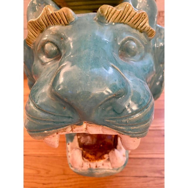 20th Century Foo Dog / Guardian Lion Garden Stool | Chairish