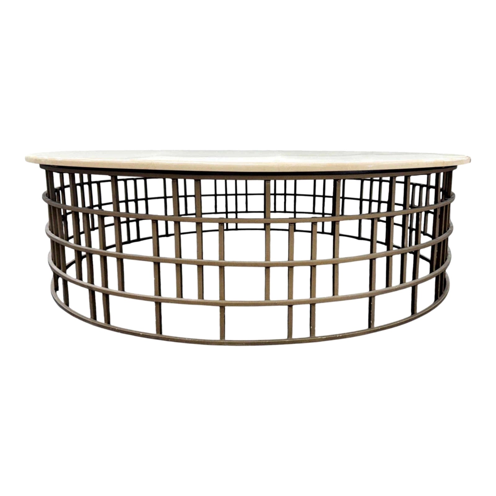 Adriana Hoyos Stone Top Bolero Coffee Table | Chairish