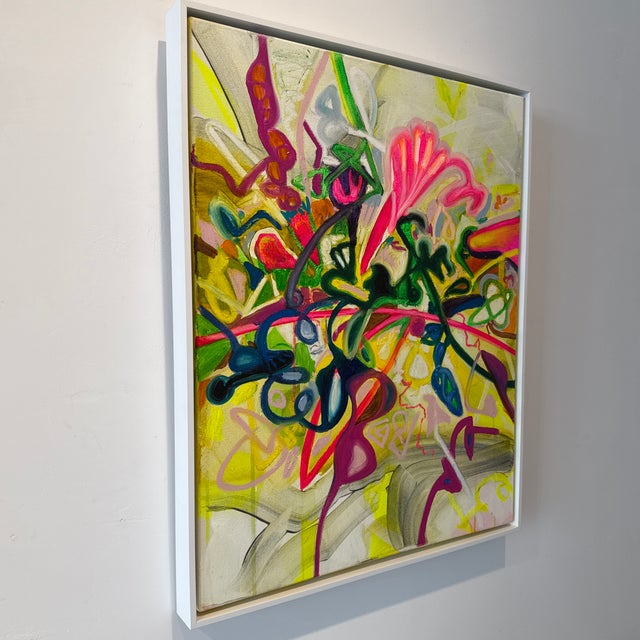 She Bop, Original Abstract Painting by Chris Artabasy, Framed | Chairish