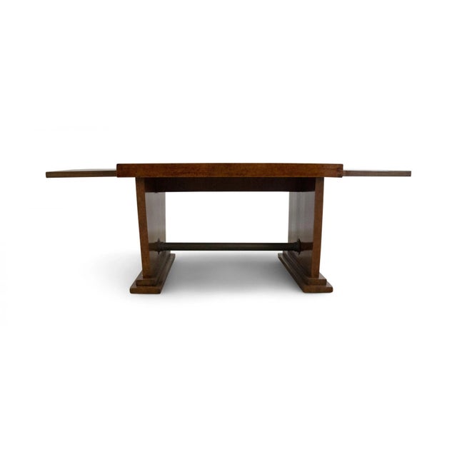 Art Deco Style Burl Wood Two Level Coffee Table | Chairish