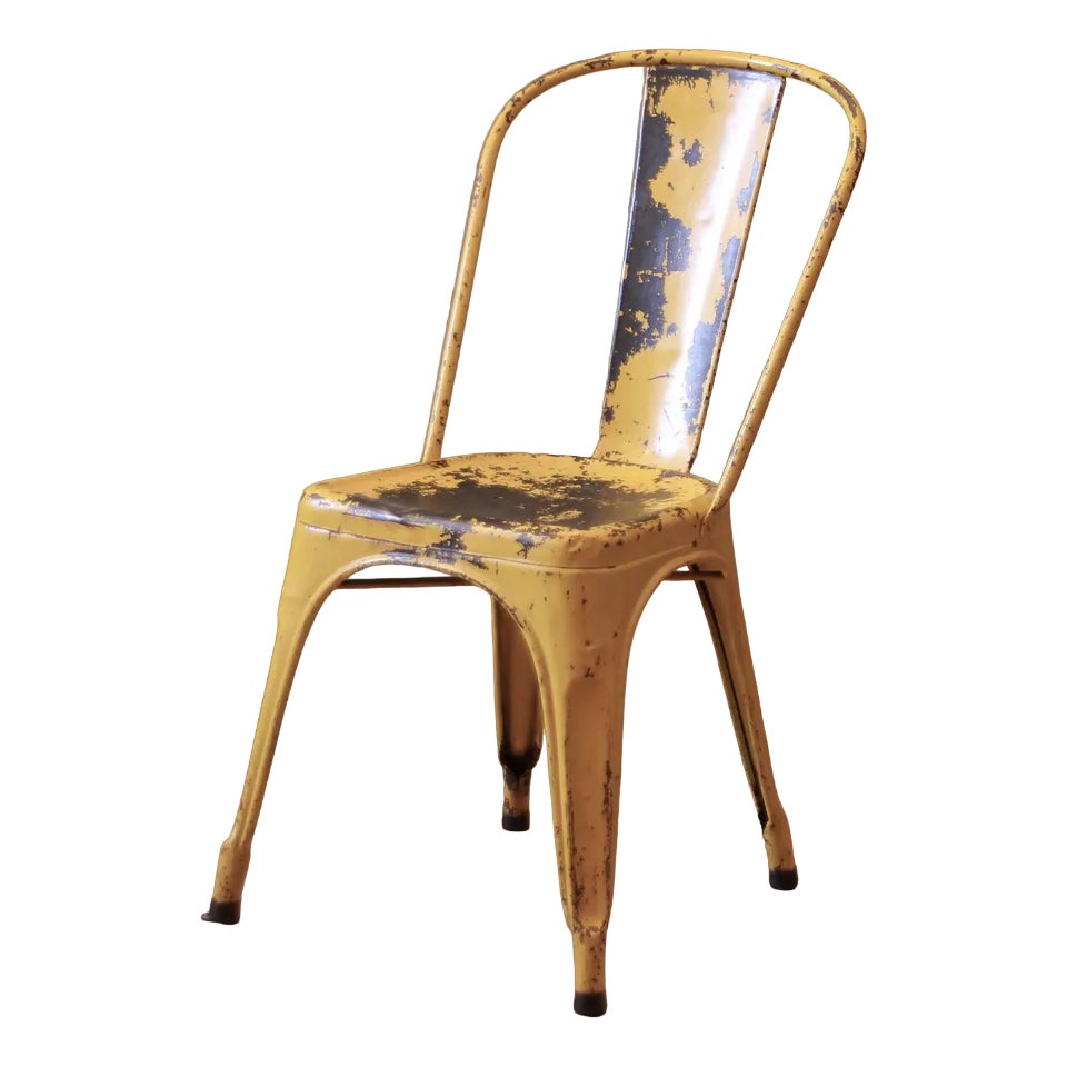 Vintage Yellow Chair by Xavier Pauchard for Tolix, 1930s | Chairish