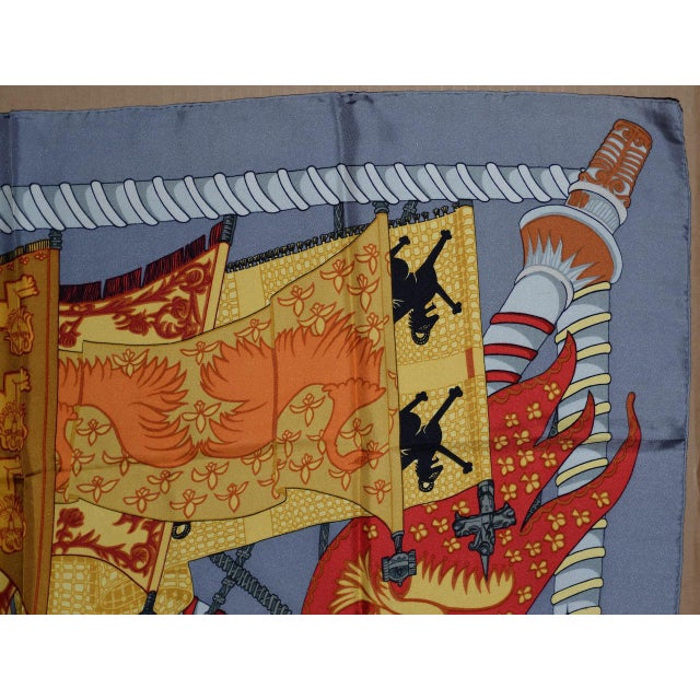 Hermes Flags & Banners Silk Scarf | Chairish Hermes Flags & Banners Silk Scarf | Chairish