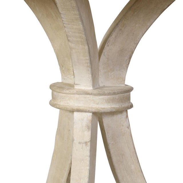 A Round Painted Side Table With Tripod Legs | Chairish