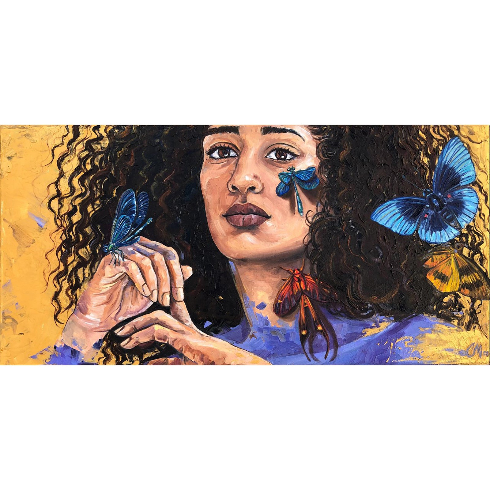 A Realist Portrait Painting, "In Deep Thought" | Chairish
