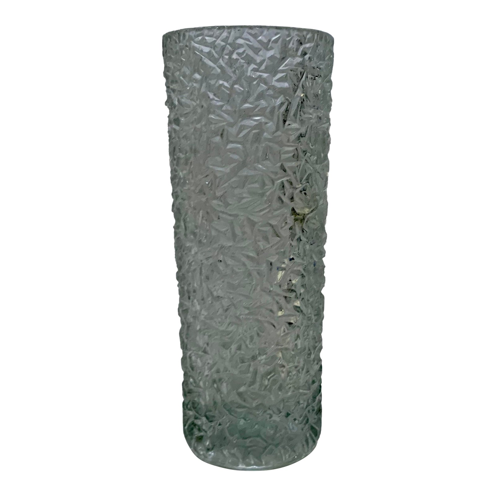 Vintage Pressed Glass Vase by Václav Hanuš for Sklo Union Libochovice ...