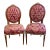 French Style Red Upholstered Dining Chair With Gold Details - Set of 2 ...
