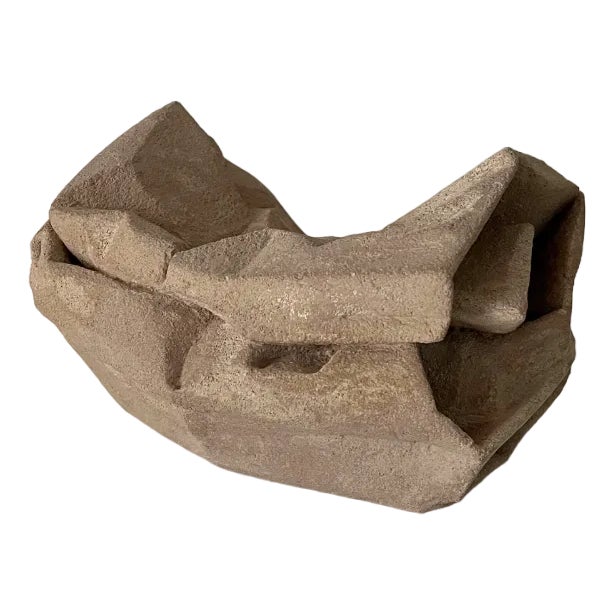 Roger Denton, Scrunched Paper Bag, Sculpture in Limestone, 21st Century ...