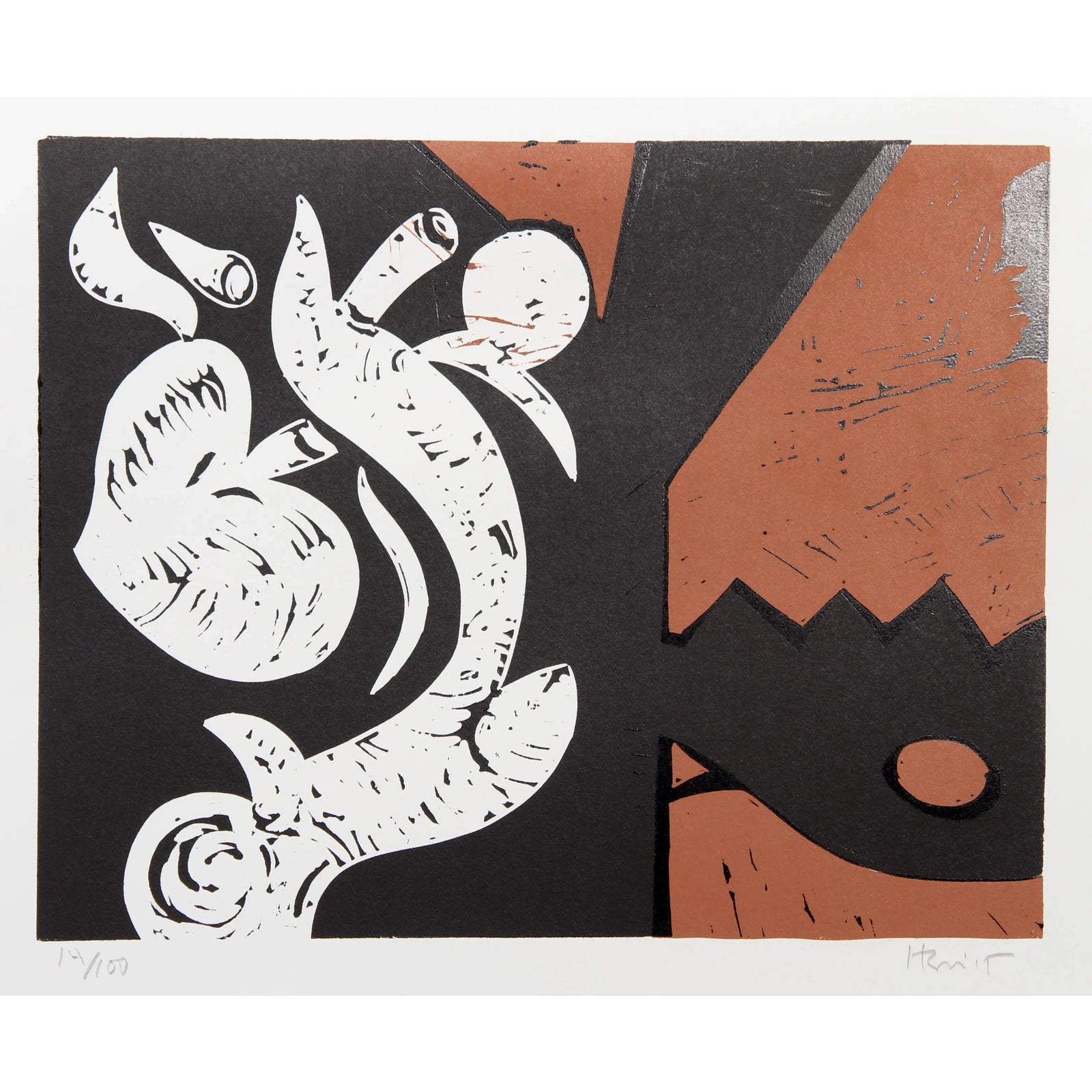 Untitled, G, Charlie Hewitt Etching | Chairish