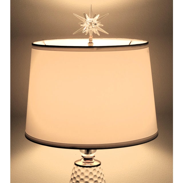 Mid Century Style Acrylic Sunburst Lamp Finial. A Single. Brass Base by ...