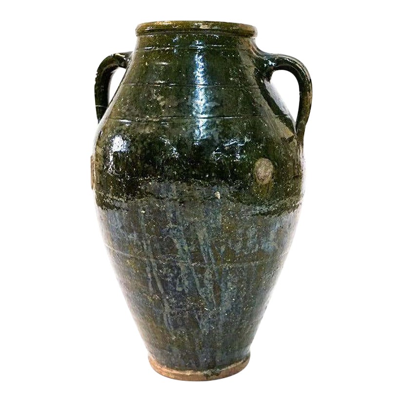 1950s Green Glazed Vessel From Greece | Chairish