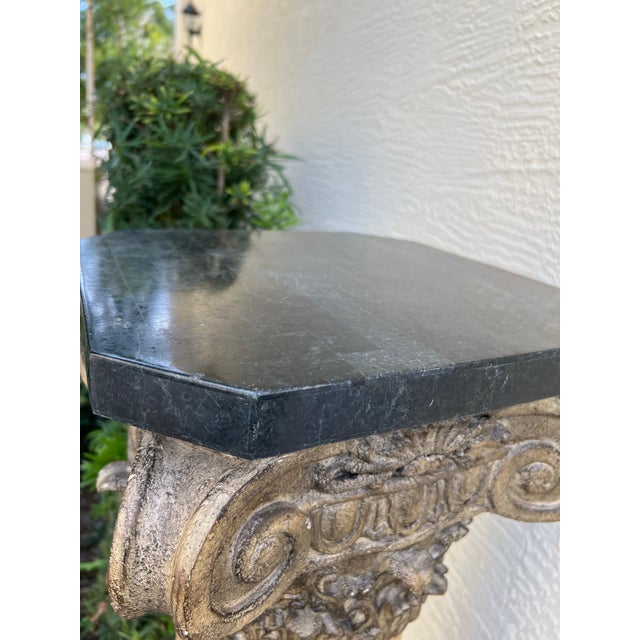 Vintage Italian Plaster and Marble Top | Chairish