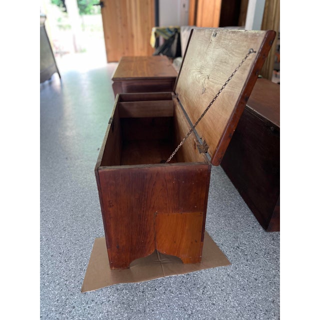 Antique Primitive Pine Trunk,circa 1850 | Chairish