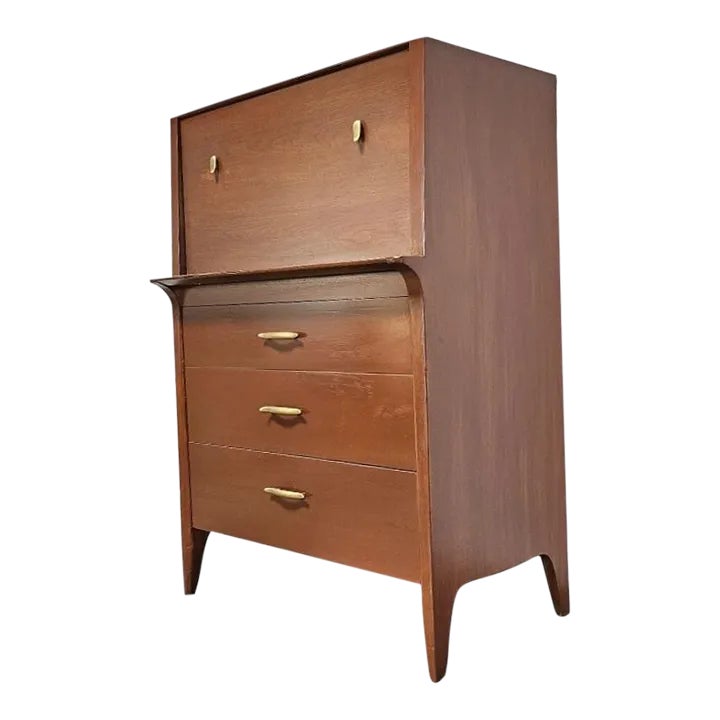 1960s Mid Century Profile Drexel Highboy | Chairish
