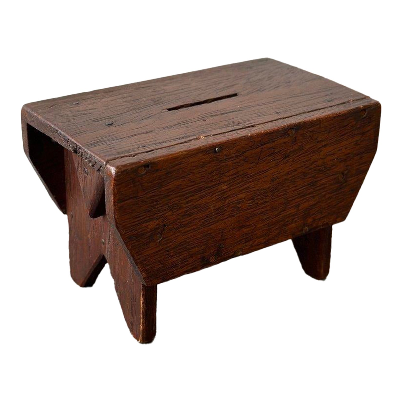 Antique Treen "Workbench" Bank, Circa Early 20th Century | Chairish