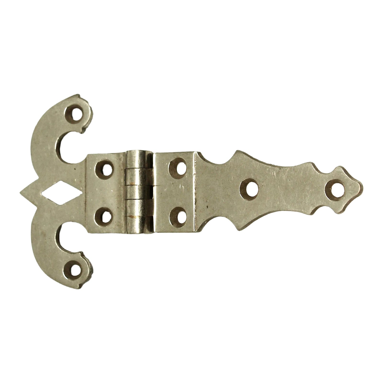 Vintage Nickel Finish Ice Box Hinge | Chairish