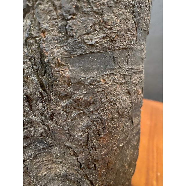Primitive Small Antique Hollowed Out Tree Trunk Vessel Vase | Chairish