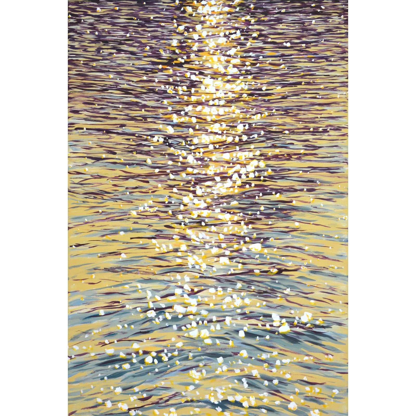 Evening Glare on the Water 7. Original Contemporary Painting by Iryna ...