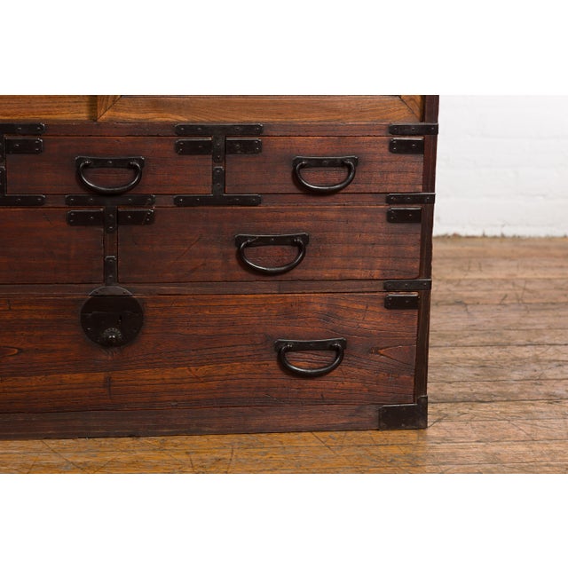 Japanese Meiji Period 19th Century Tansu Chest with Sliding Chest and ...
