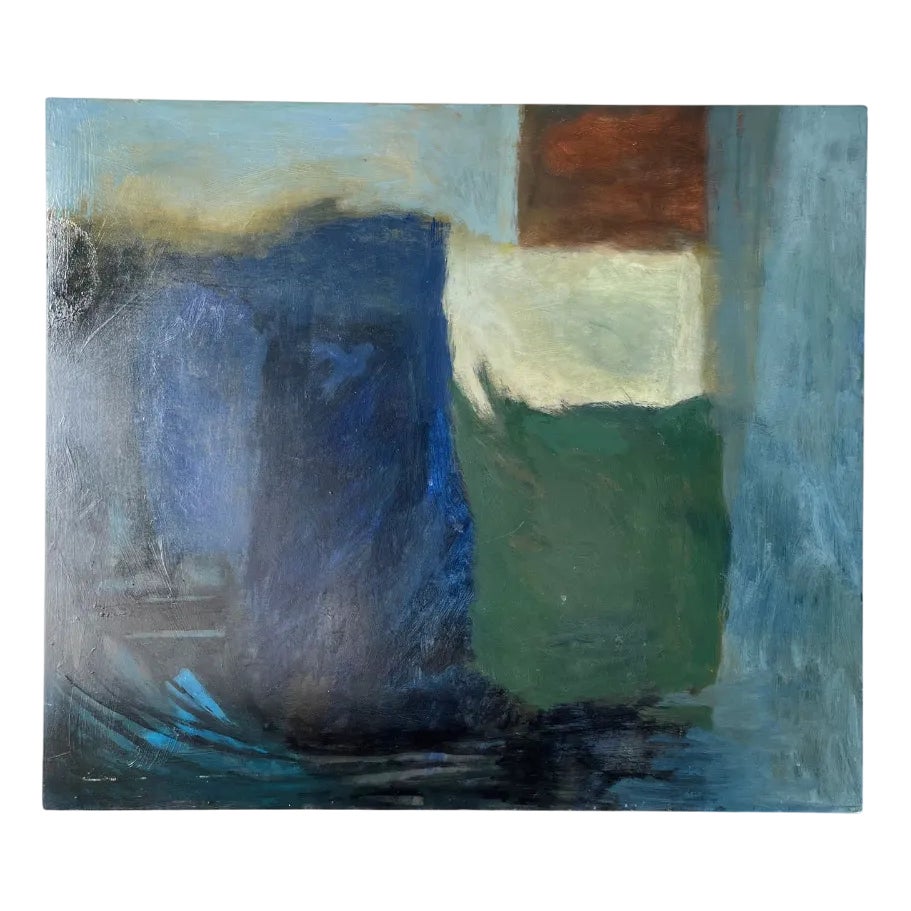 Annette Walker, Abstract Composition in Blues and Greens, 20th Century ...
