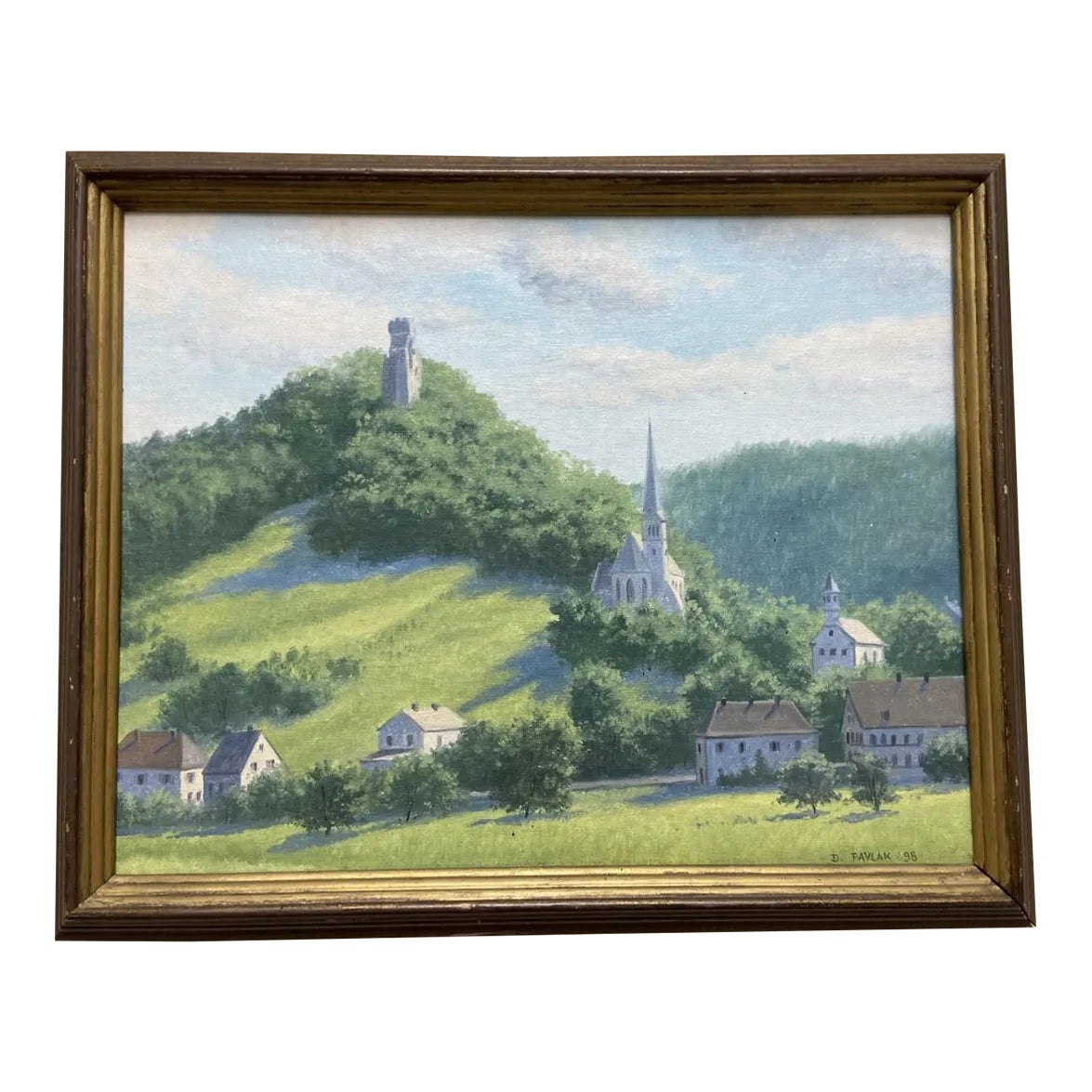 Original German Landscape on Board by David Pavlak | Chairish