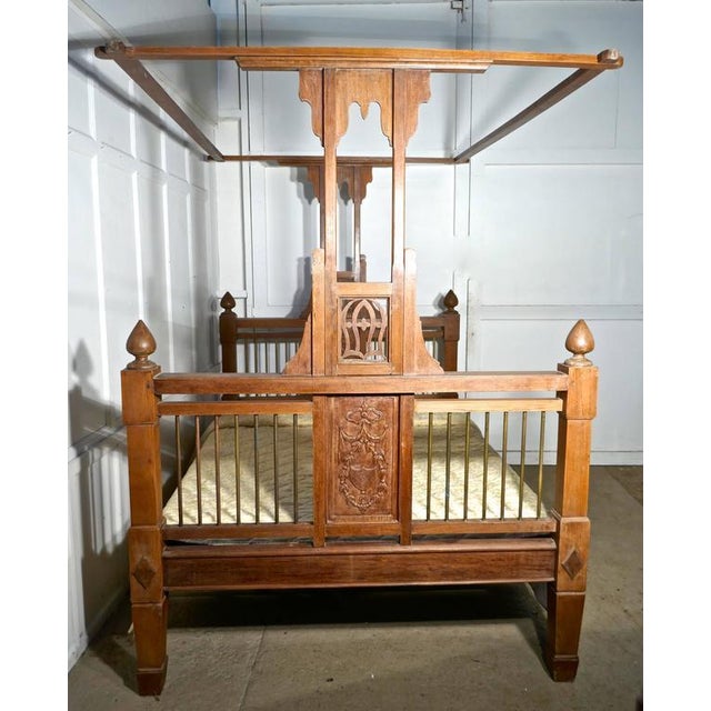 19th Century Four Poster Double Bed, 1890s | Chairish