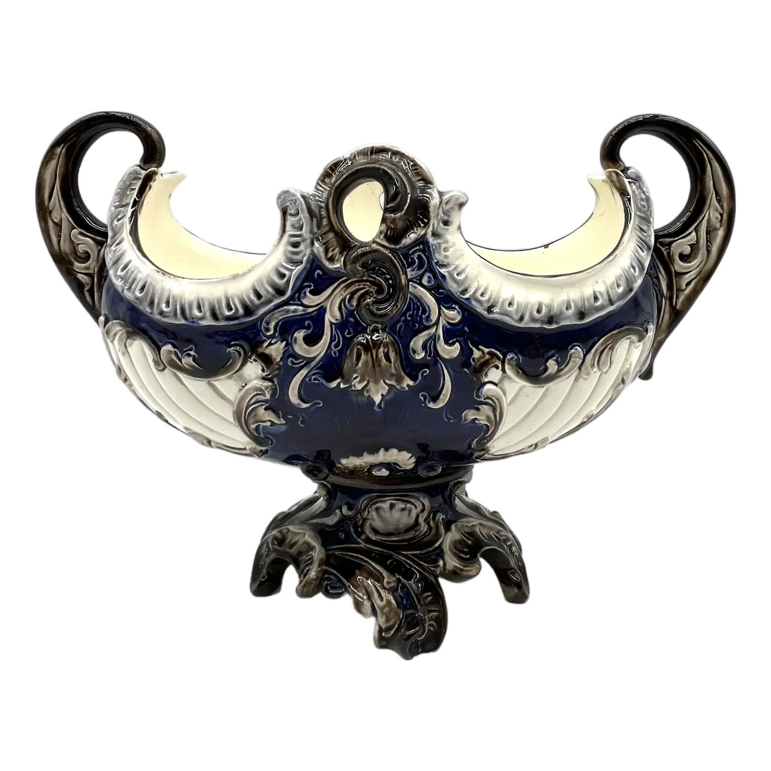 Victorian Pompous Majolica Centerpiece, Italy, 19th Century | Chairish