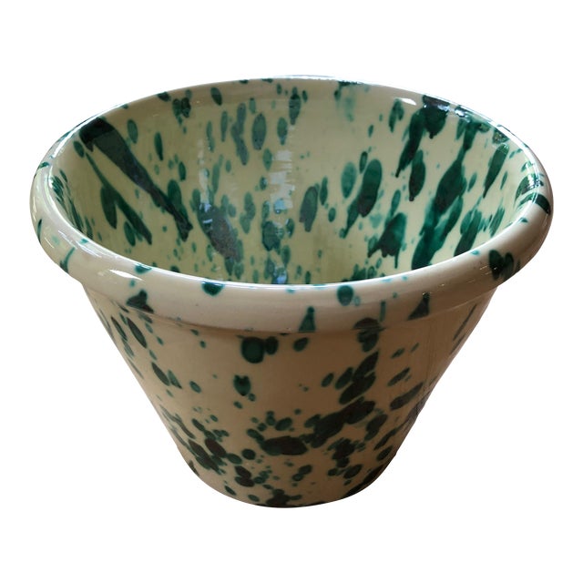 Splatterware Serving Bowl- Made in Italy | Chairish