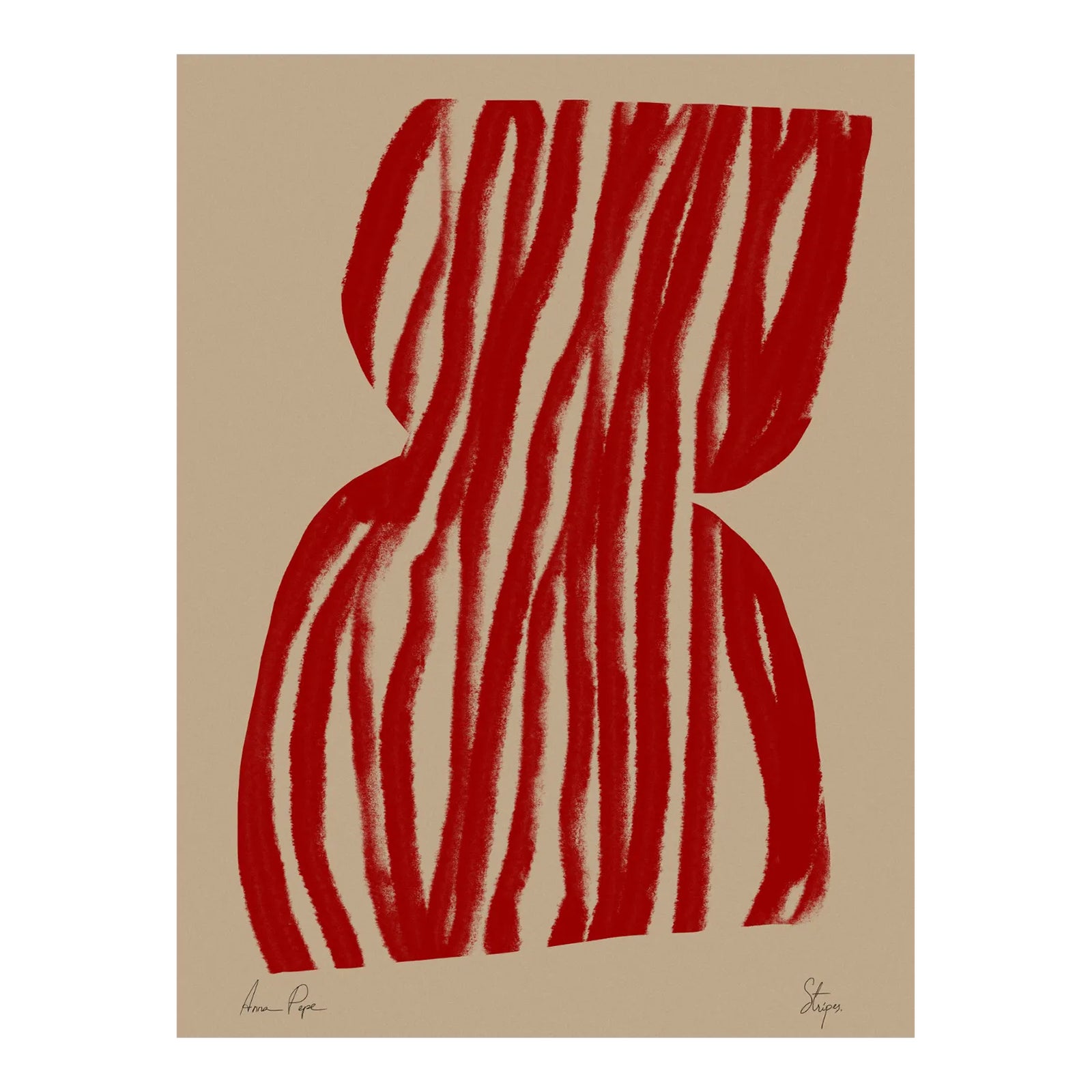 Contemporary Abstract Red Composition Giclee Print | Chairish