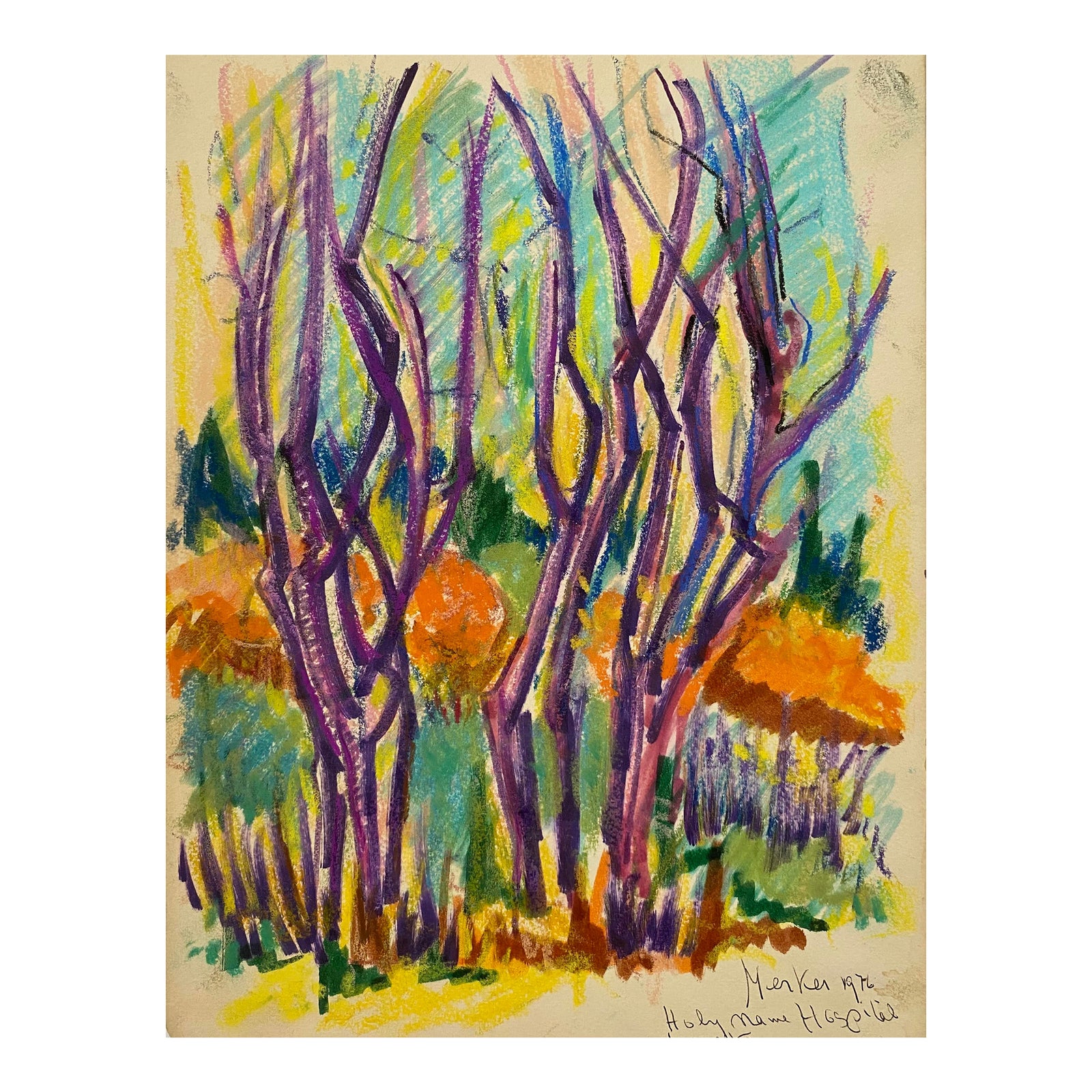 Alexandra Merker Teaneck New Jersey Pastel Landscape | Chairish