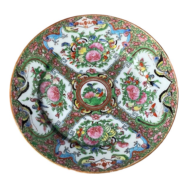 1920s Famille Rose Canton Plate | Chairish