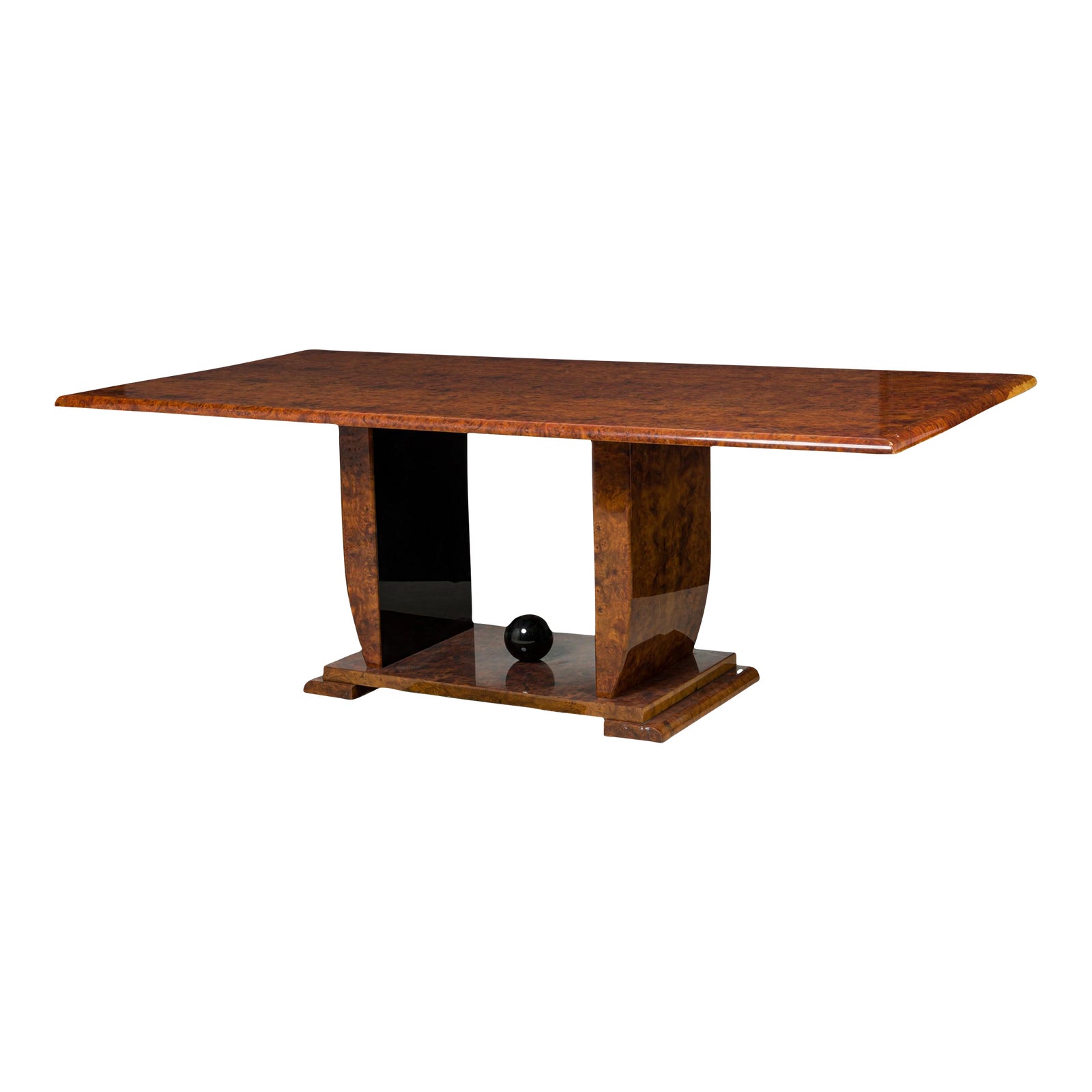 Karl Springer American Mid-Century Modern Burl Wood Dining Table | Chairish