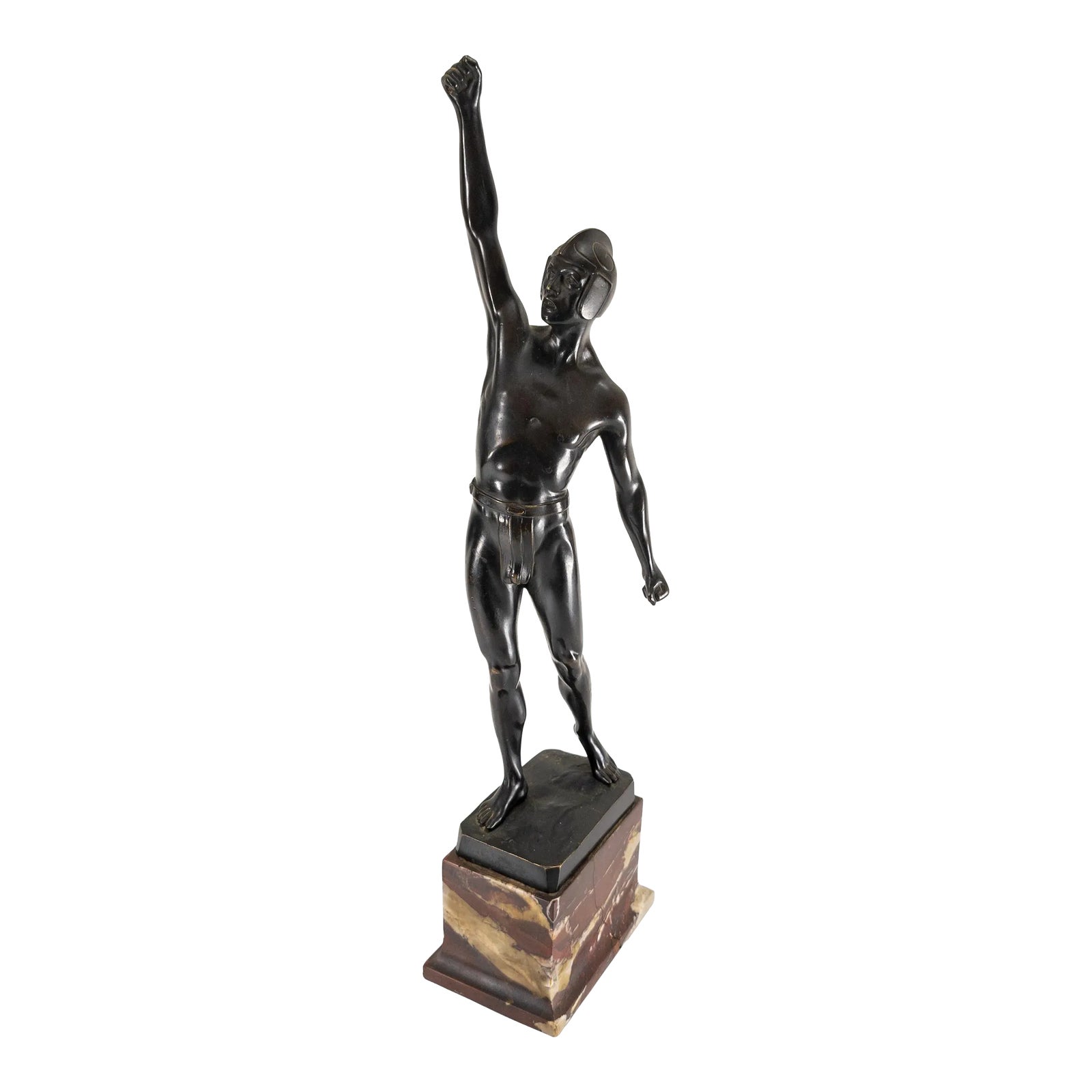 Early 20th Century Art Deco Bronze Olympian or Greek God Figure by Otto ...