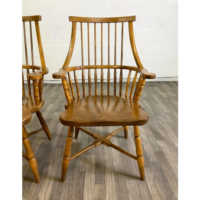 Vintage Sprague and Carleton Windsor Style Comb Back Dining Chairs ...