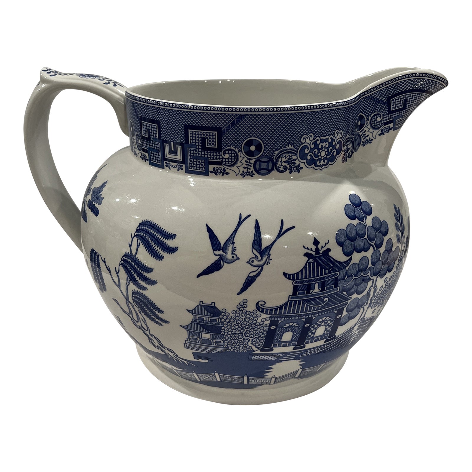 1980s Spode Blue Willow Dutch Jug | Chairish