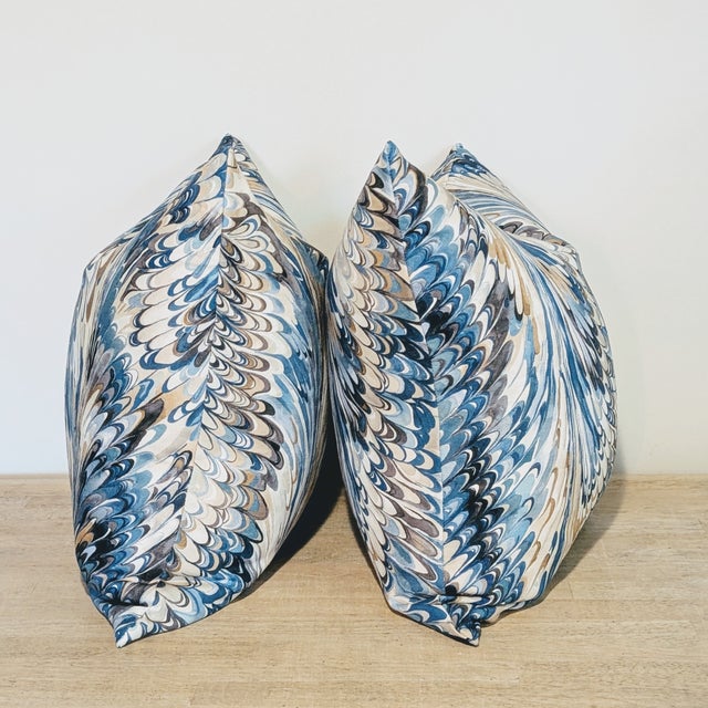 Lee Jofa Taplow Pillow Covers in Blue- Set of 2 | Chairish