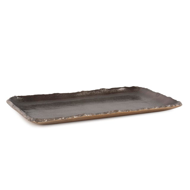 The Baniff Jagged Edged Rectangular Tray, Large | Chairish