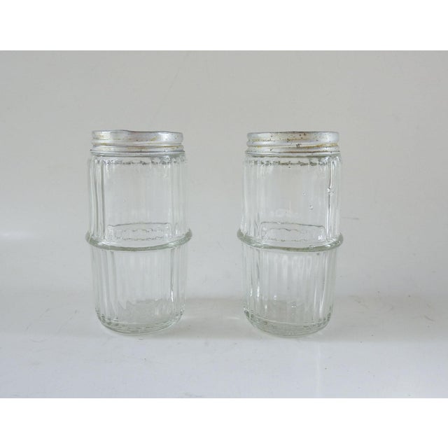 Vintage Hoosier Ribbed Glass Shakers - a Pair | Chairish