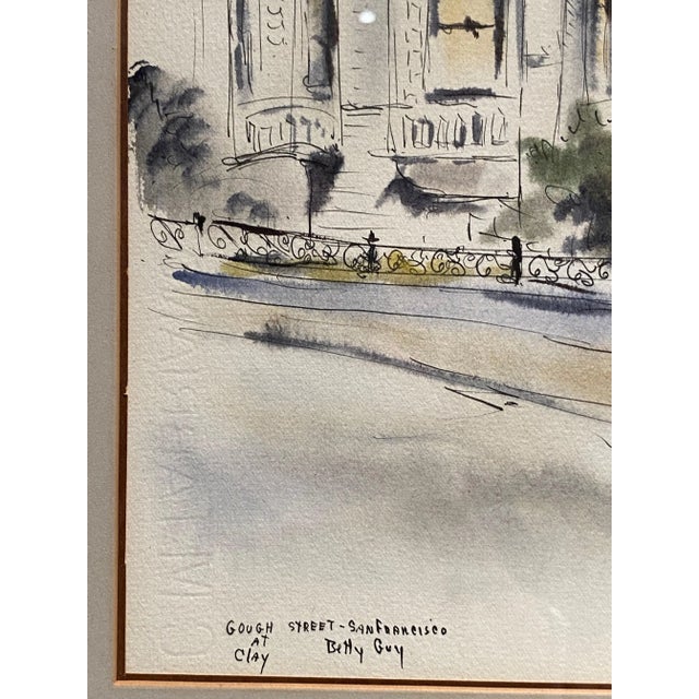 Betty Guy Signed 1960s "Gough Street at Clay - San Francisco" Framed ...
