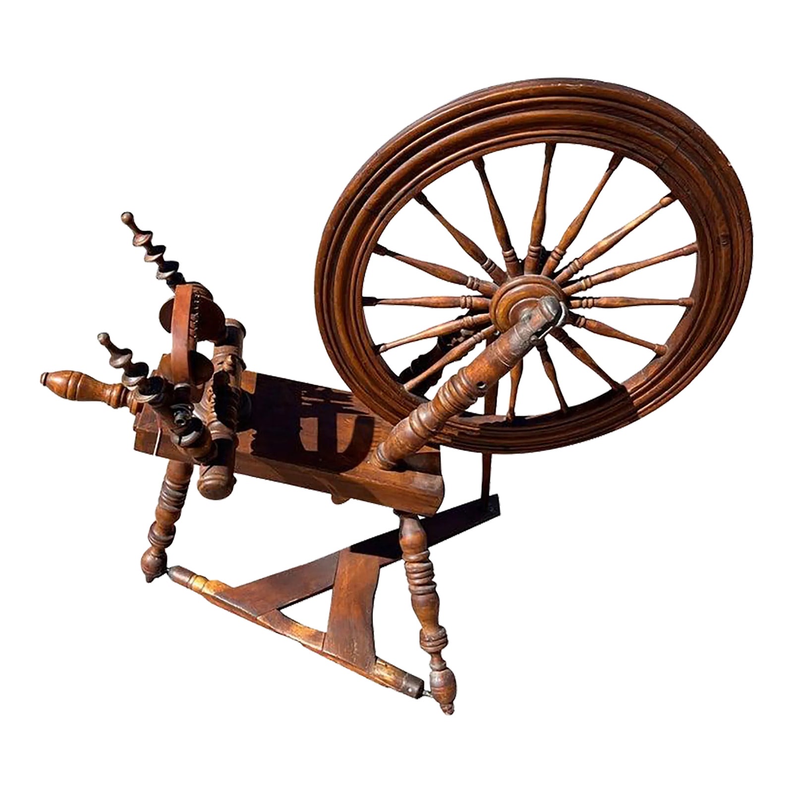 Antique 18thc Spinning Wheel | Chairish