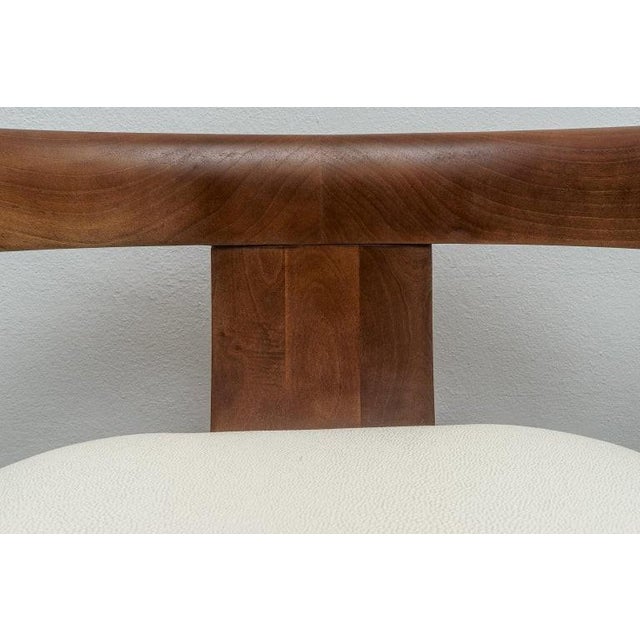 Art Deco Mid-Century Carl Bergsten Style Faux Shagreen and Teak Chairs ...