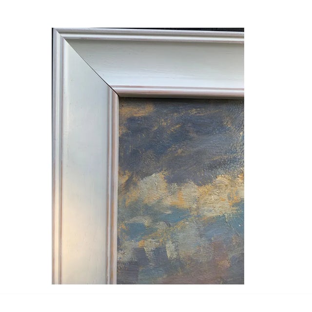 English Impressionist Beach, Shore Scene With Fishing Boats, Huts and ...