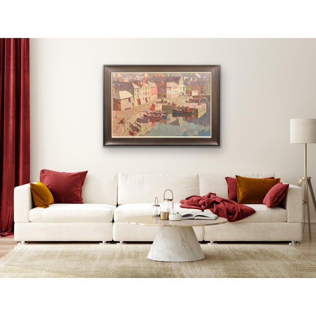 1950s "Before the Hot Day Brightens to Blue (Mevagissey Harbor ...