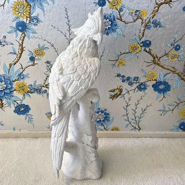 Mid 20th Century Hollywood Regency Italian Majolica Ceramic Cockatoo ...