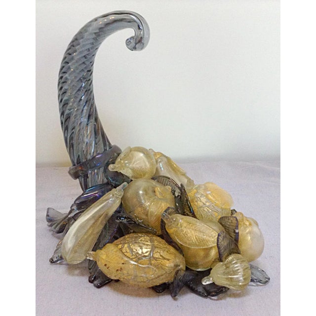 Italian Blown Glass Cornucopia | Chairish