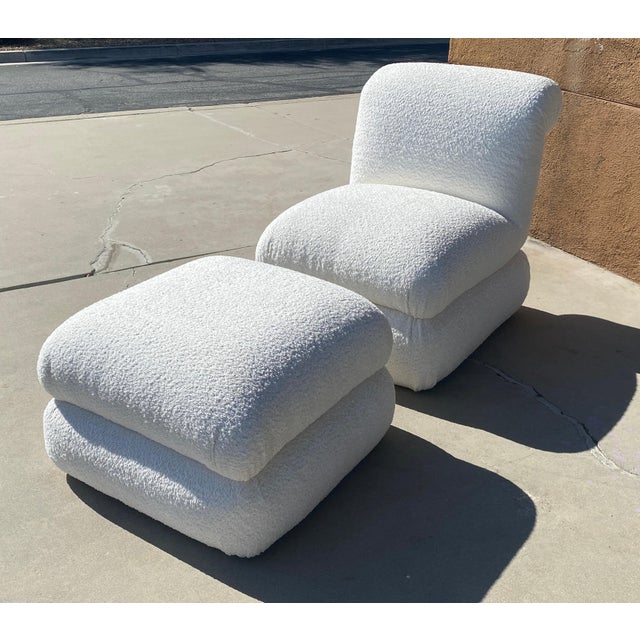 Reimagined Vintage 1980s Phyllis Morris Off-White Bouclé Chair and ...